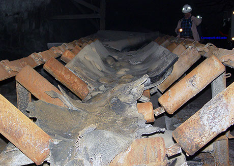 Underground safety of conveyor belts